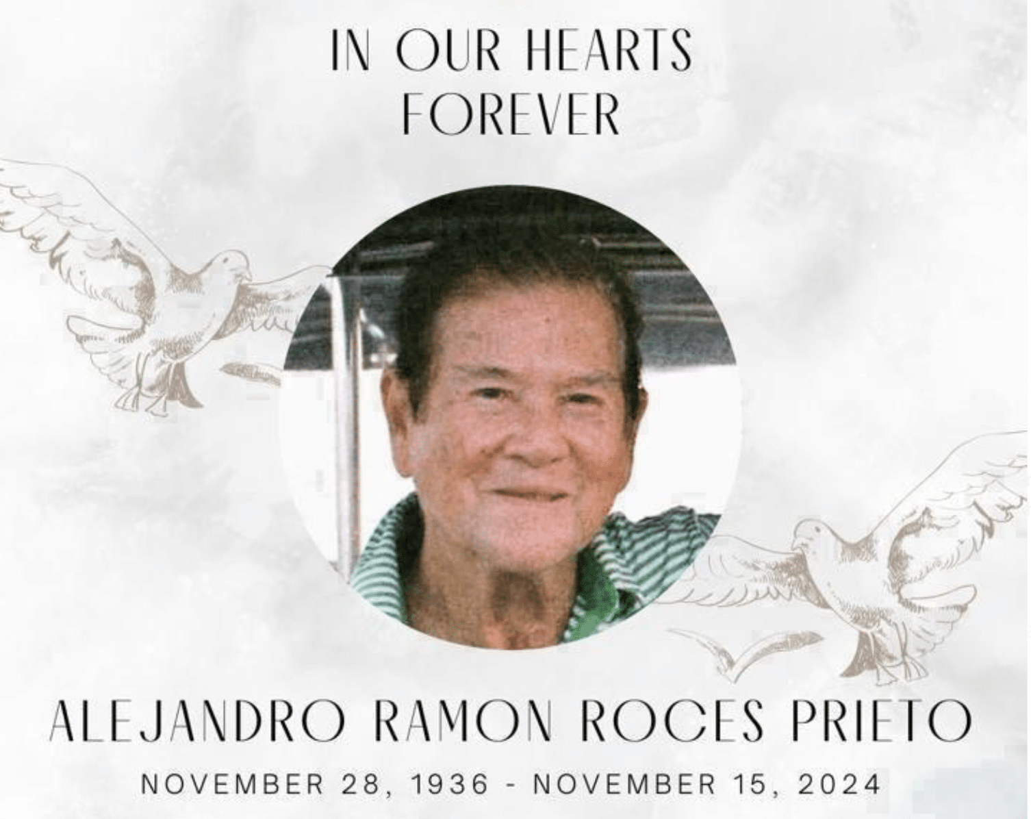 Alejandro Ramon Roces Prieto; 87